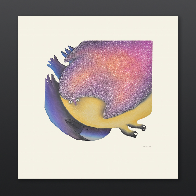 Raven Meets the OwlNingeokuluk TeeveeSold - Steinbrueck Native Gallery